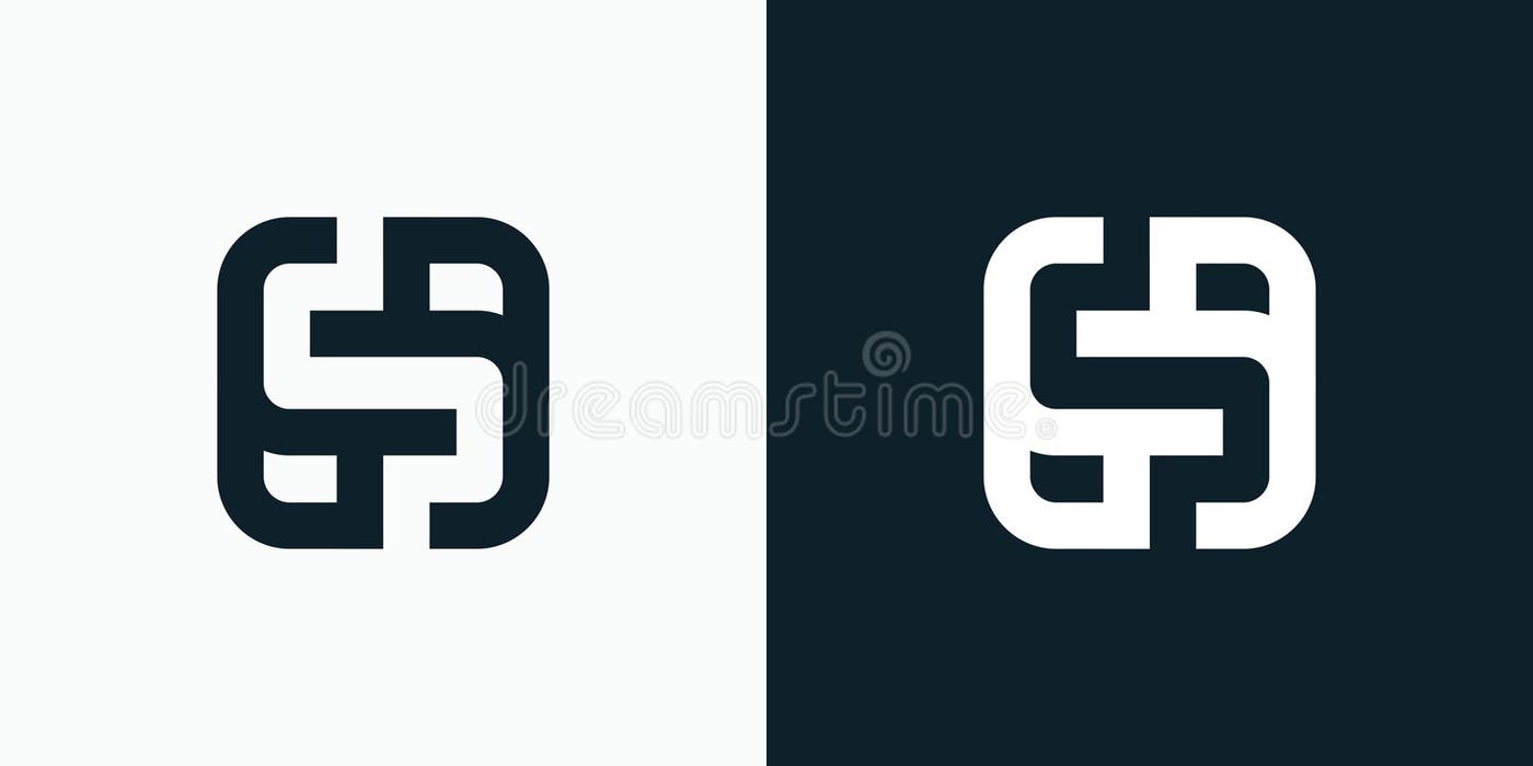 Geometric Rectangular Letter's Initial Vector Logo Stock Illustrations ...