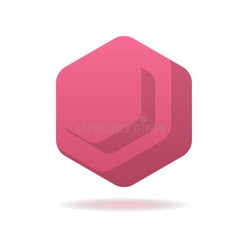 Geometric Red Abstract Isolated Element for Logo Stock Illustration ...