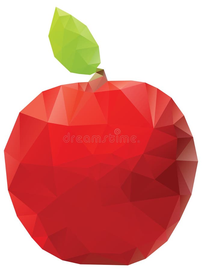 Abstract Bright Colors Triangles Vector Apple Stock Vector ...