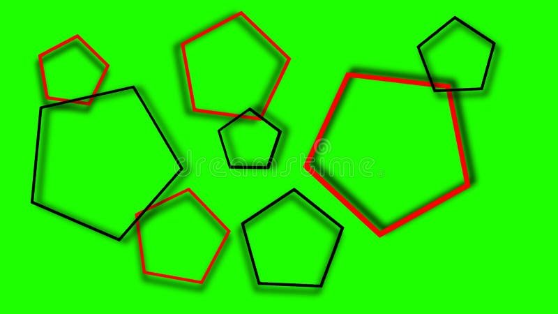 Geometric Red Pentagon Shapes Stock Footage - Video of design, ornament ...