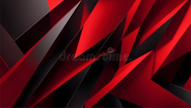 Geometric Red and Black Background, the Red and Black Colors are ...