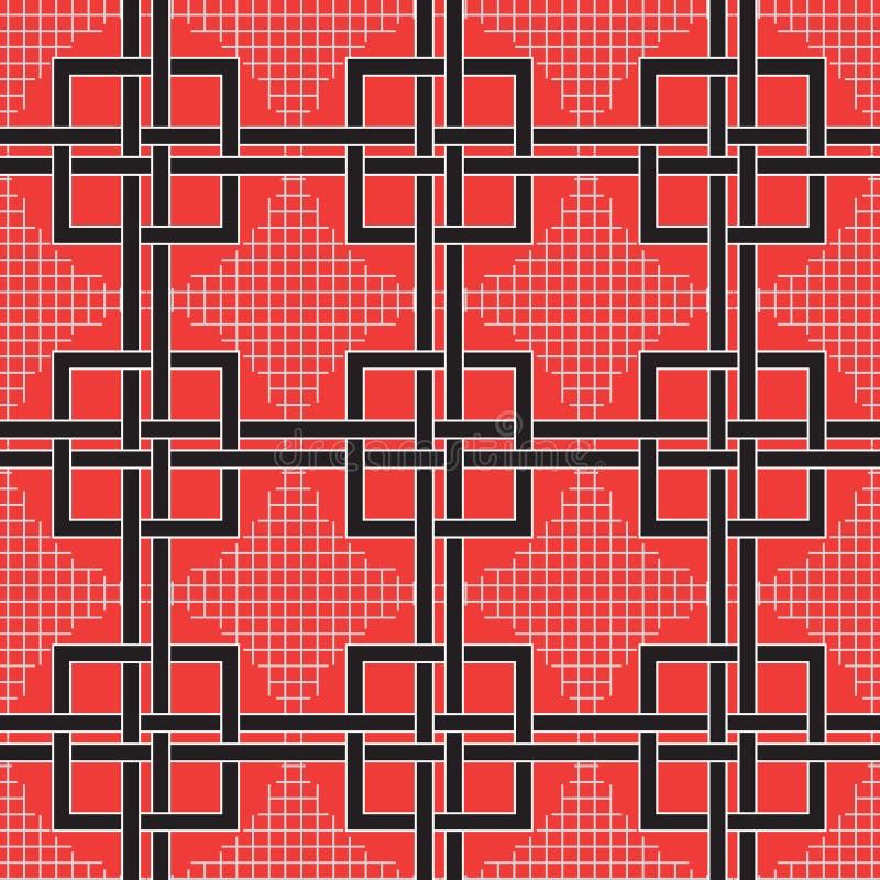 Geometric Seamless Pattern with Intersecting Lines, Grids, Cells. Criss ...