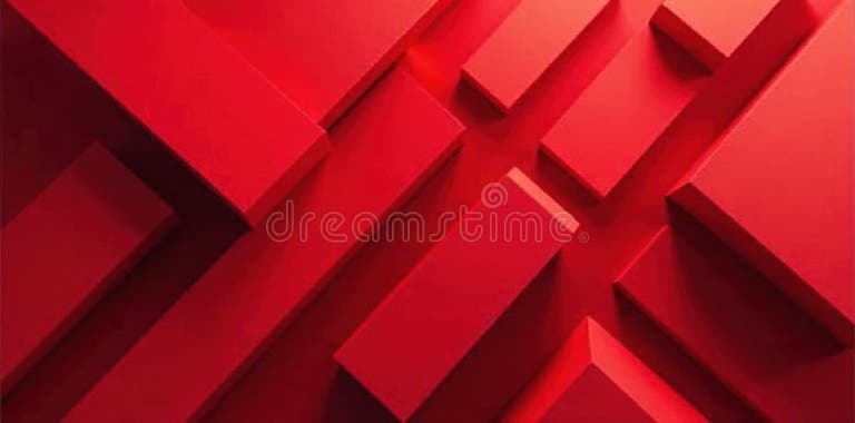 Geometric Red Blocks, Sharp Angles, Intense Color, Blocks, Minimal ...