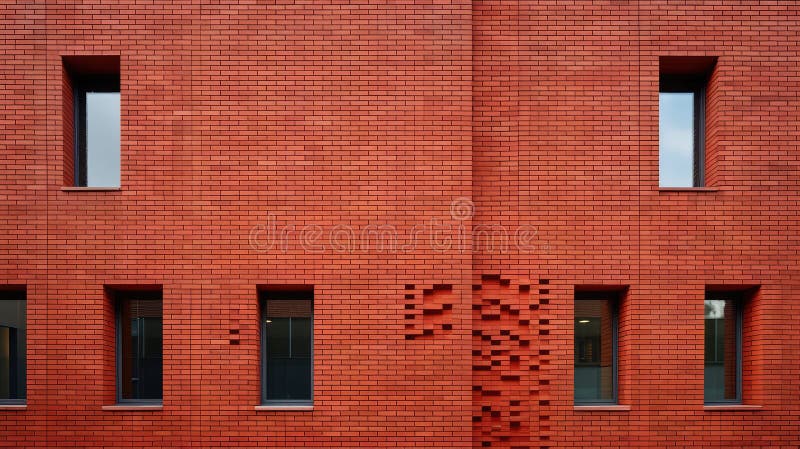 Geometric red bricks stock illustration. Illustration of aesthetic ...