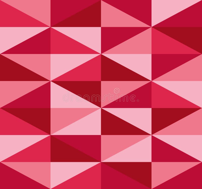 Geometric, Red Colour, Seamless Pattern Stock Vector - Illustration of ...