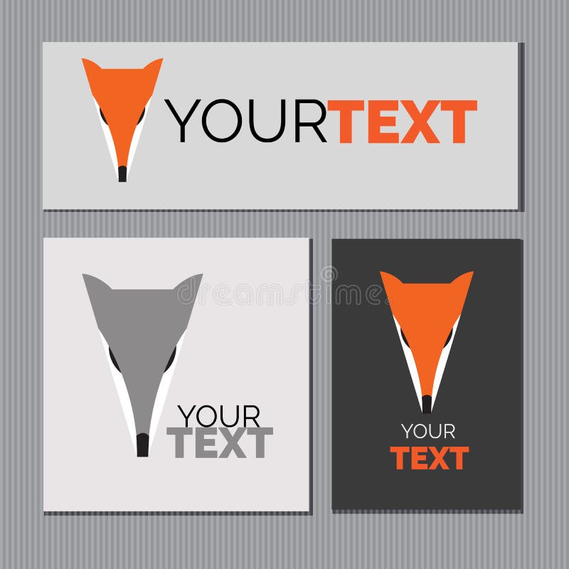 Geometric Red Fox. Banner, Poster. Stock Vector - Illustration of ...