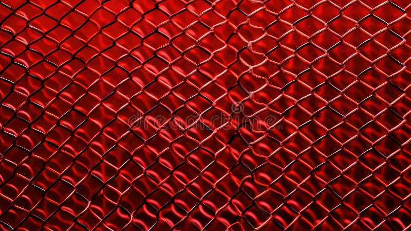 Geometric red metal mesh stock illustration. Illustration of sleek ...