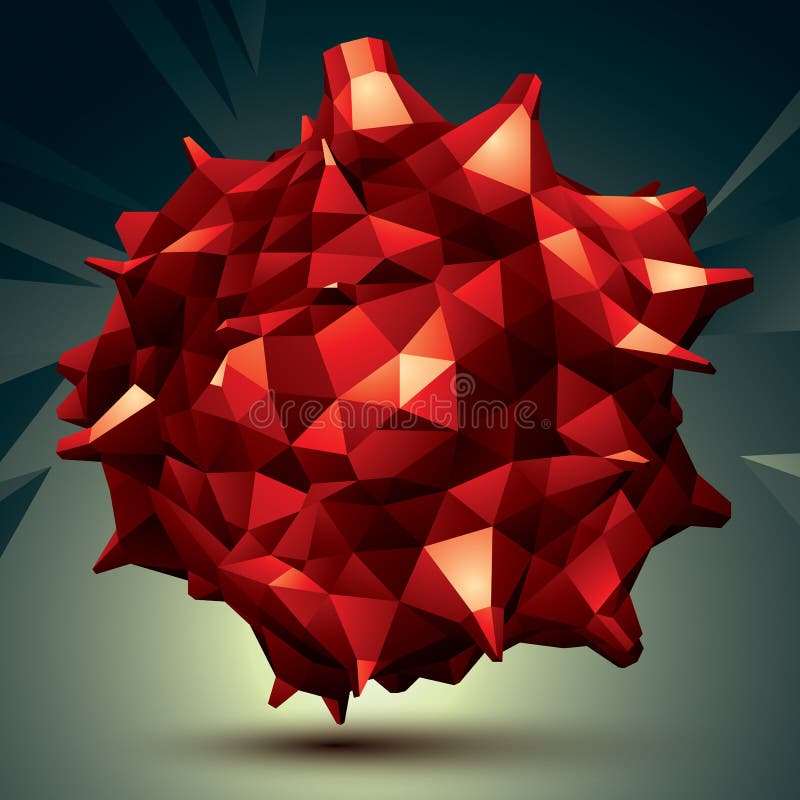 Geometric Red Polygonal Structure, Modern Science and Technology Stock ...