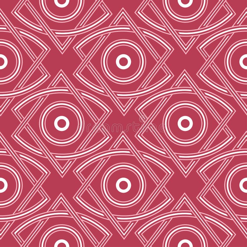 Geometric Red Seamless Pattern. Colored Background Stock Vector ...
