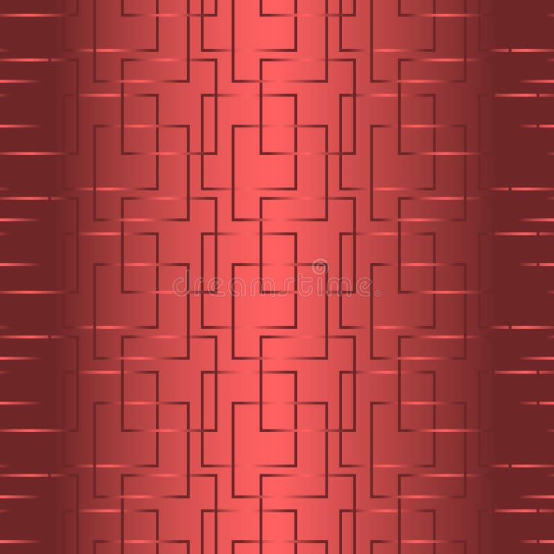 Geometric Red Seamless Pattern with Square Gradient Lines. Red ...