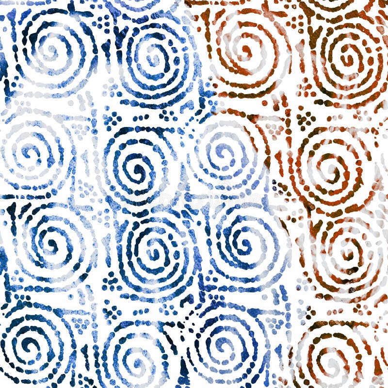 Geometric Repeat Pattern with Distressed Texture and Color Stock ...