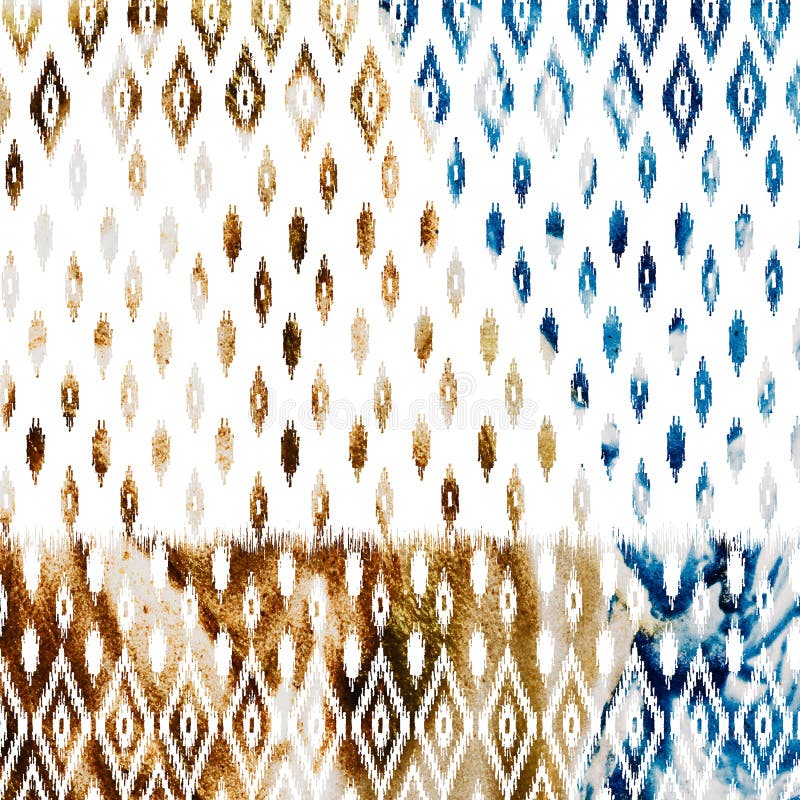 Geometric Repeat Pattern with Distressed Texture and Color Stock ...