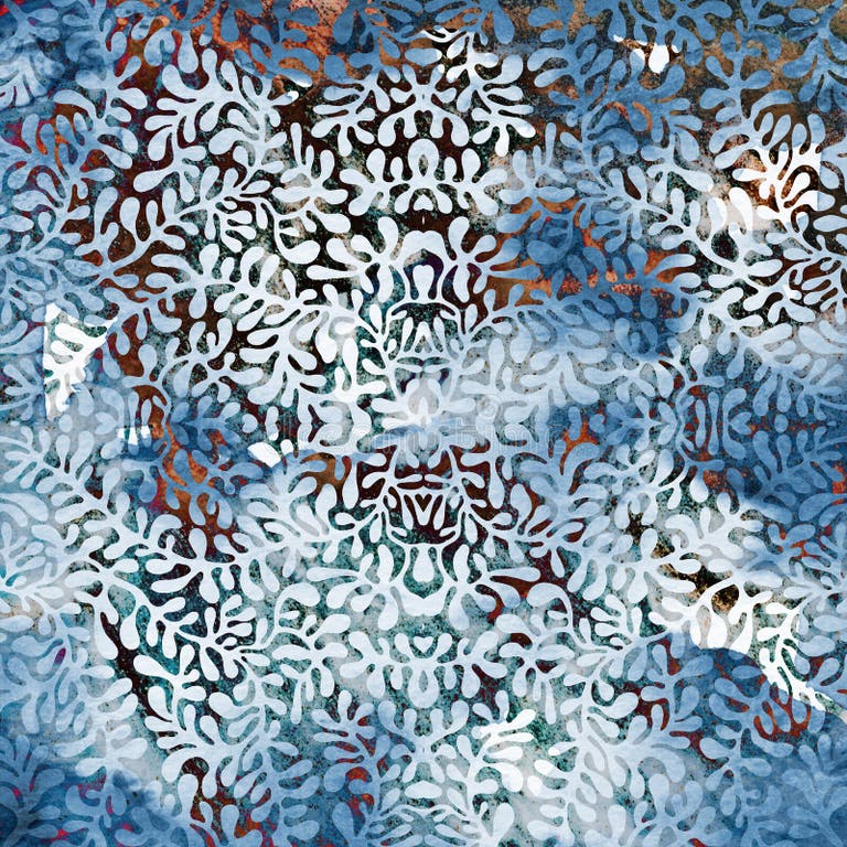 Geometric Repeat Pattern with Distressed Texture and Color Stock ...