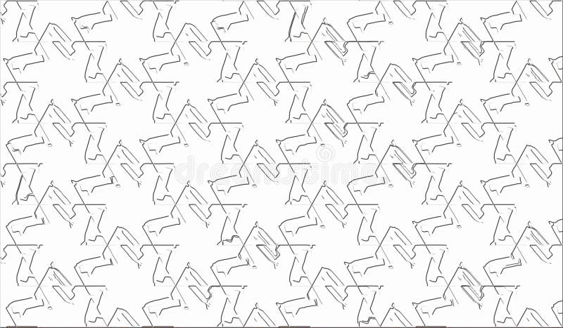 Seamless Geometric of Repeating Pattern on White Background Stock ...