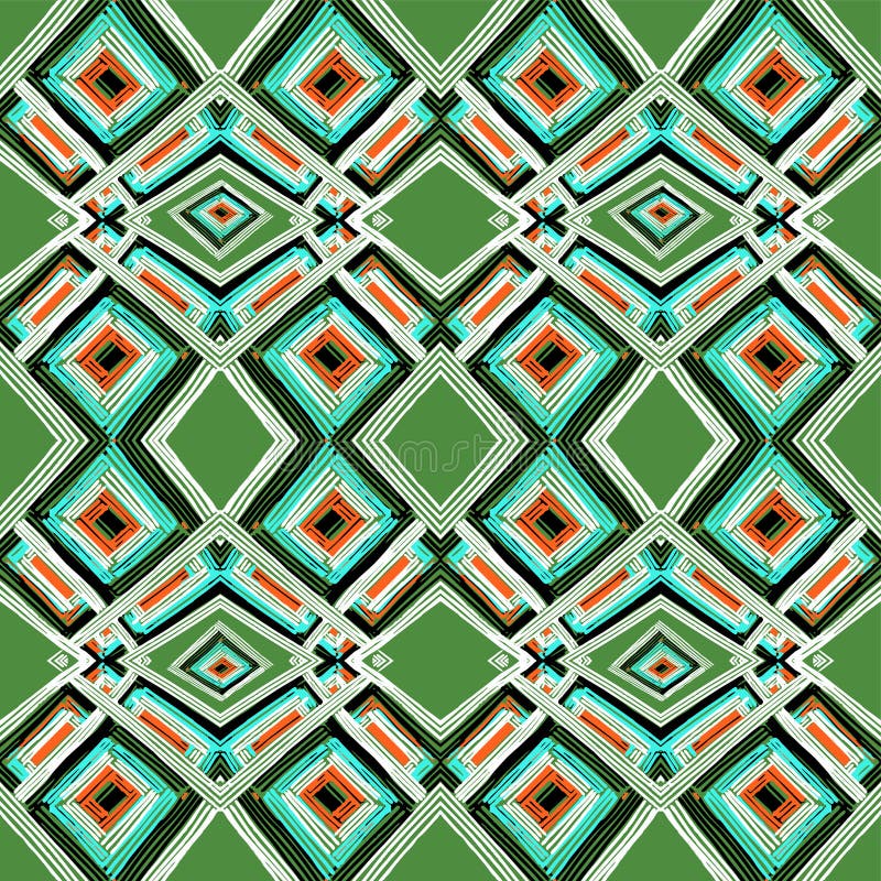 Geometric Retangle Pattern. Stock Vector - Illustration of drawn ...