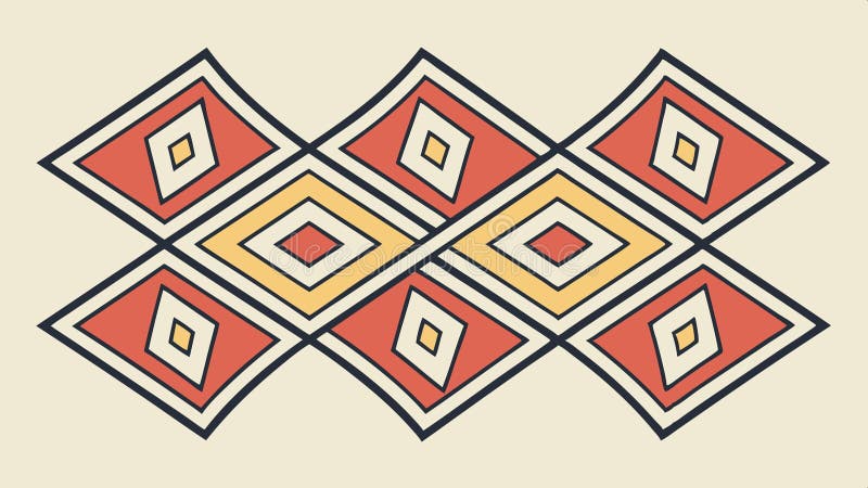 Geometric Rhombus Pattern Vector, Abstract Tile Design, Decorative ...