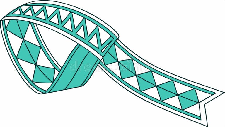 Geometric Ribbon Pattern, Modern Abstract Design, Interlocking Shapes ...