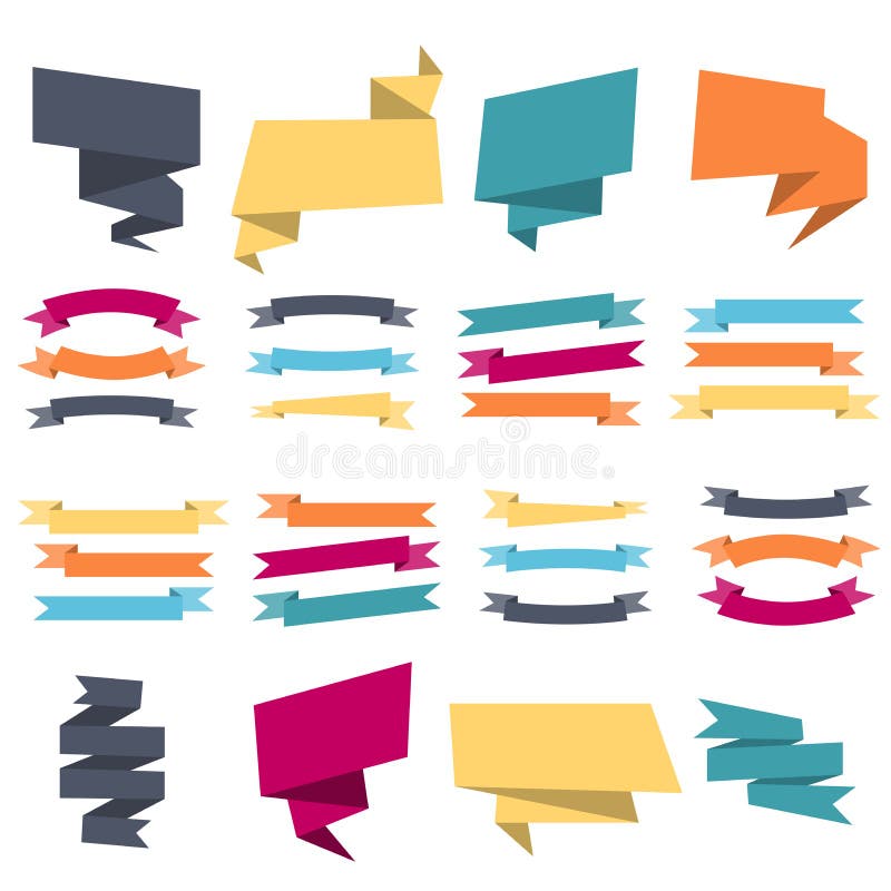 Geometric ribbons stock vector. Illustration of premium - 155929246