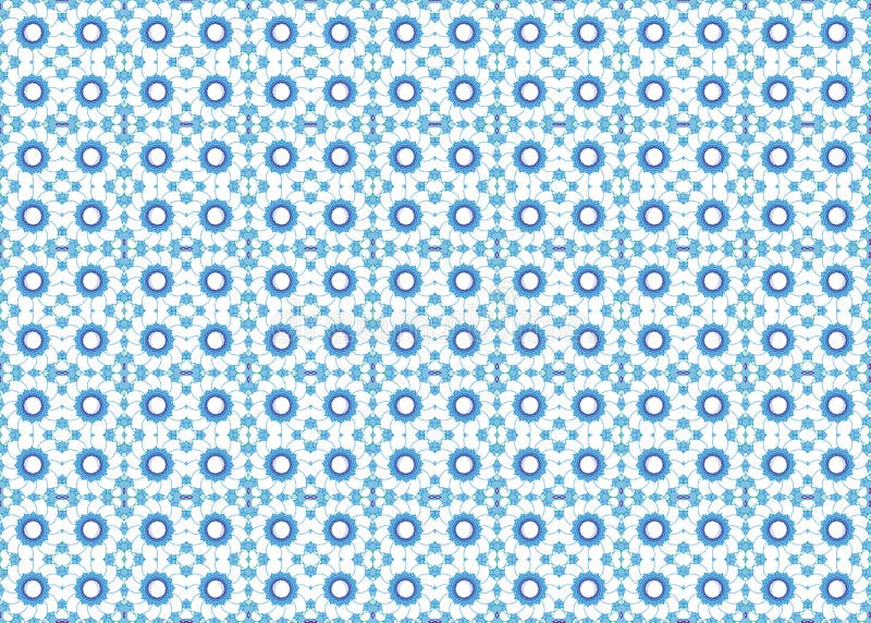 Small Scale Flowers in Blue on a White Background Stock Illustration ...