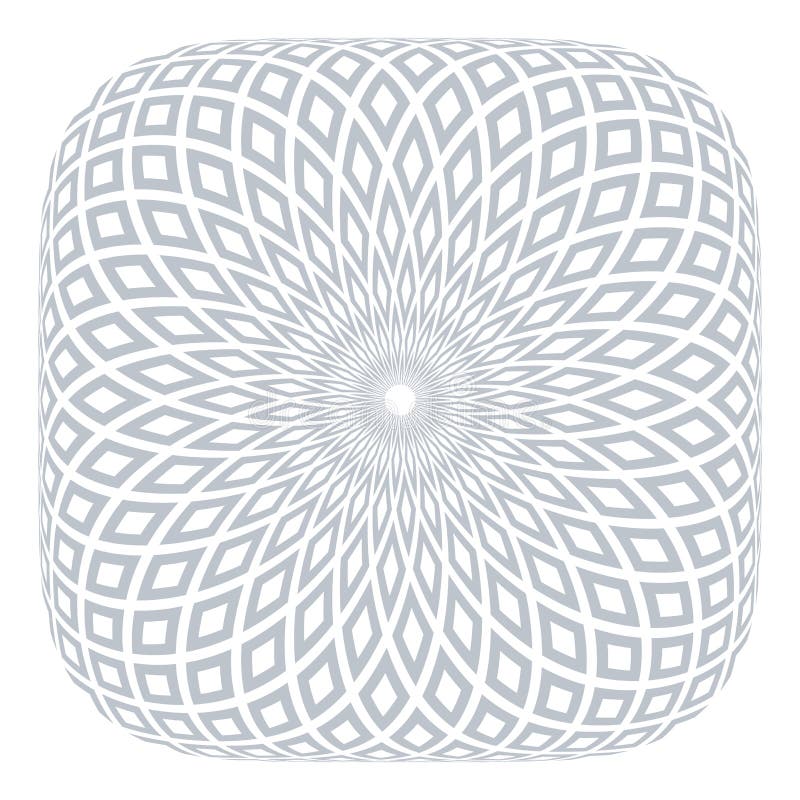 Geometric Rotation Pattern in Square 3D Shape. Stock Vector ...