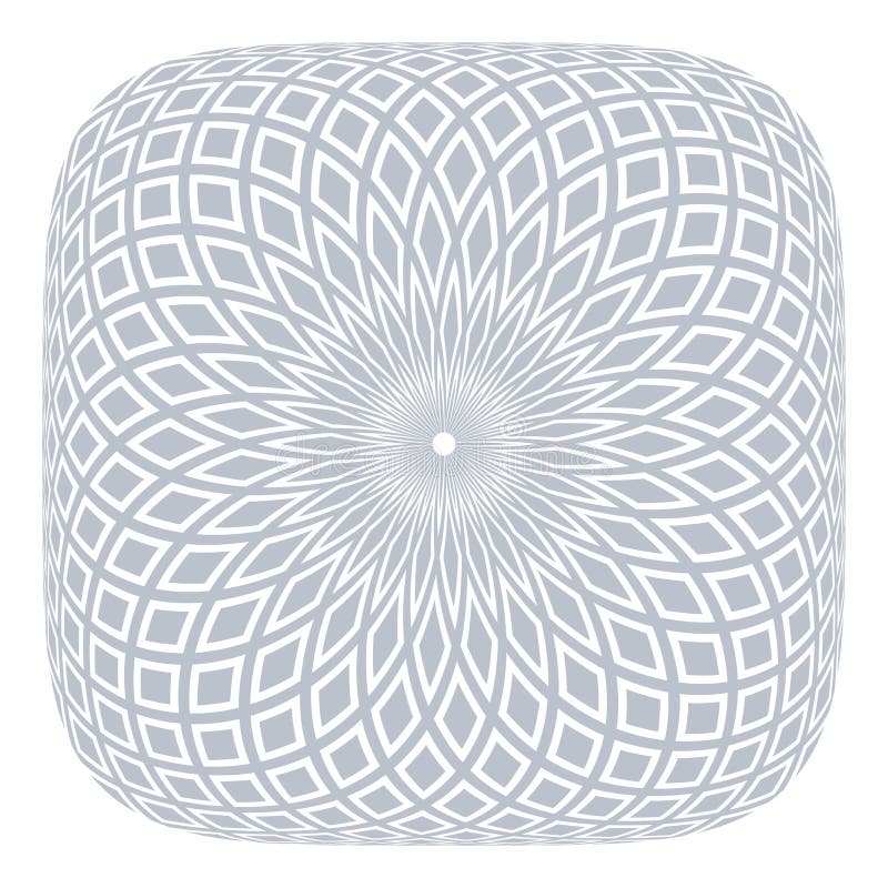 Geometric Rotation Pattern in Square 3D Shape. Stock Vector ...