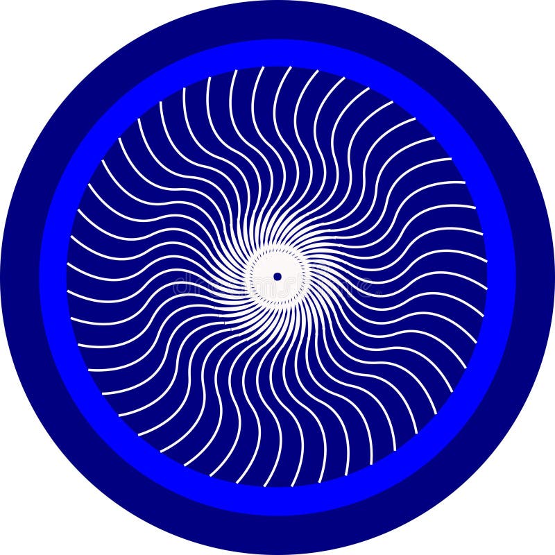 Geometric Round Pattern, Blue and White Circle Pattern Stock Vector ...