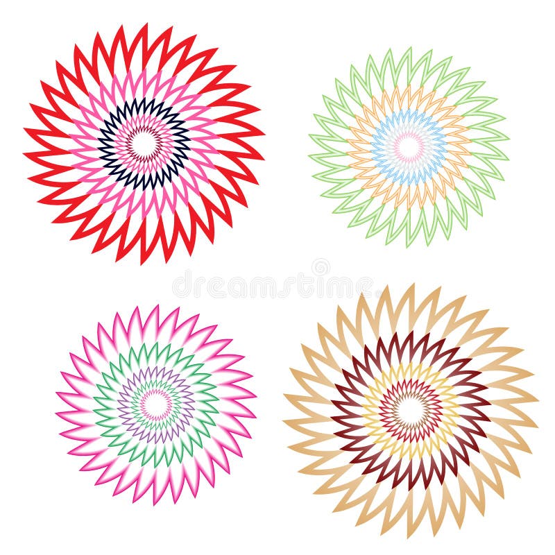 Geometric_round_patterns иллюстрация вектора. иллюстрации насчитывающей ...