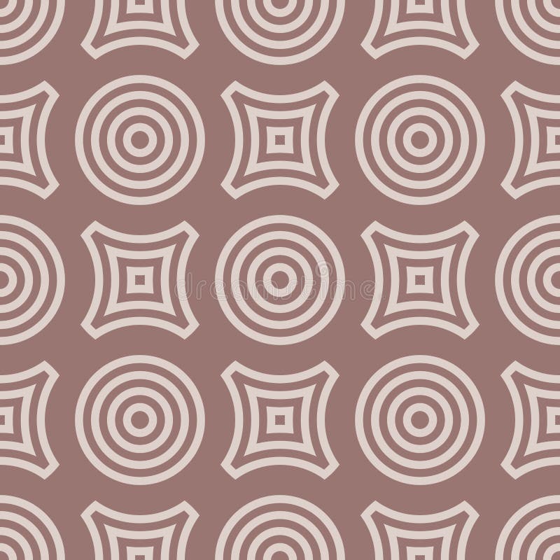 Geometric Round Shape Seamless Pattern. Circles and Rhombus Stock ...