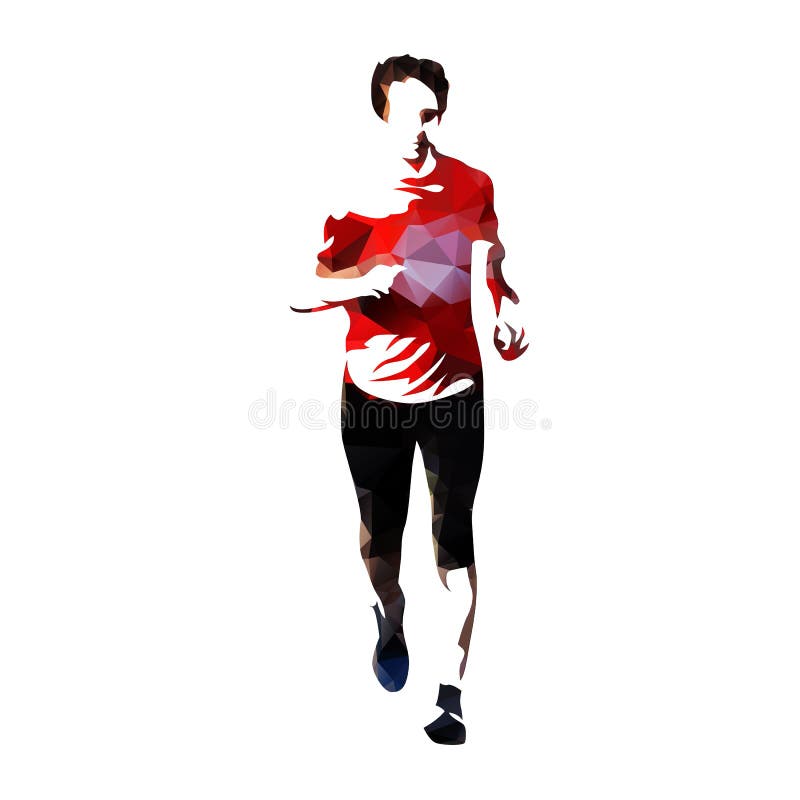 Runner, Vector Isolated Silhouette. Profile Stock Vector - Illustration ...