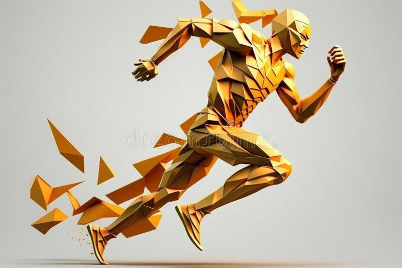 Geometric Running Man Stock Illustrations – 1,545 Geometric Running Man ...