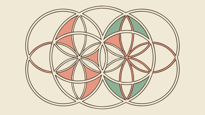 Geometric Sacred Pattern Flower of Life Concept Abstract Vector Design ...