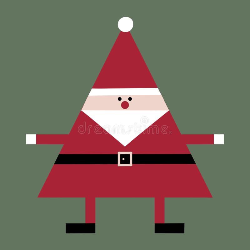 Geometric Santa stock illustration. Illustration of simplicity - 294587673
