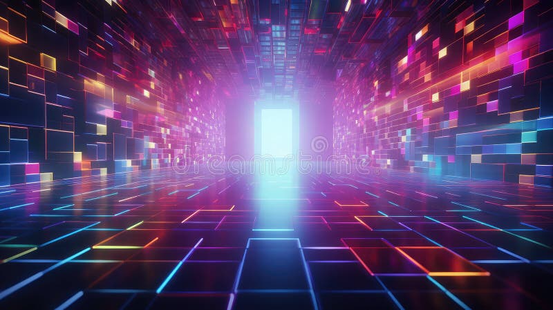 Geometric sci fi texture stock illustration. Illustration of glossy ...