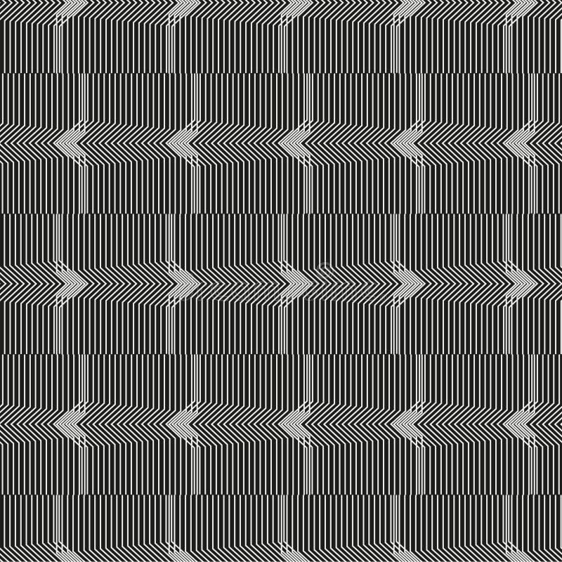 Geometric Seamless Black and White Striped Background with Visual ...