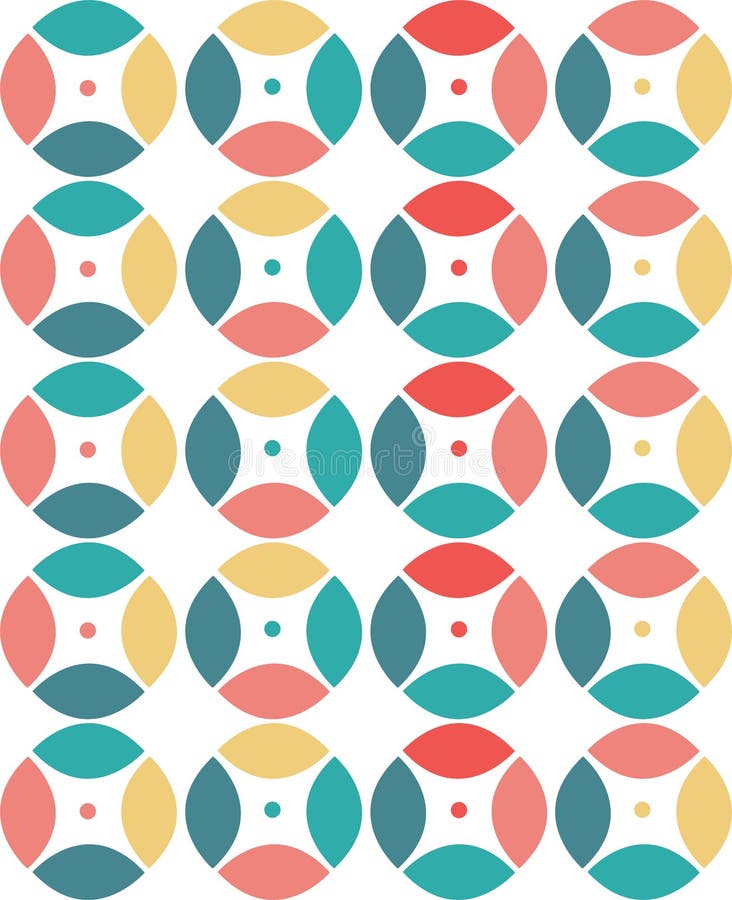 Geometric Seamless Circular Dot Repeat Pattern Stock Vector ...