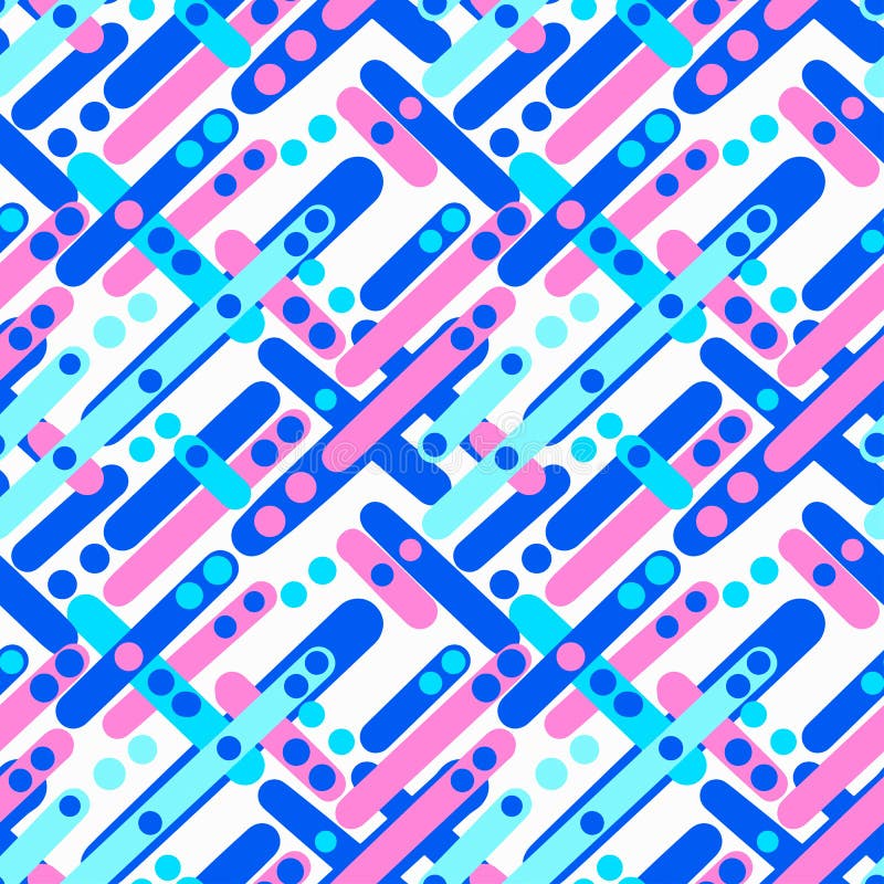 Geometric Seamless Diagonal Shapes Pattern. Stock Illustration ...