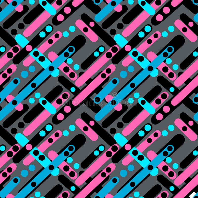 Geometric Seamless Diagonal Shapes Pattern. Stock Illustration ...