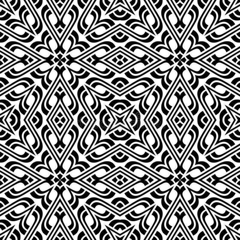 Geometric Seamless Ornament. Stock Vector - Illustration of motif, folk ...