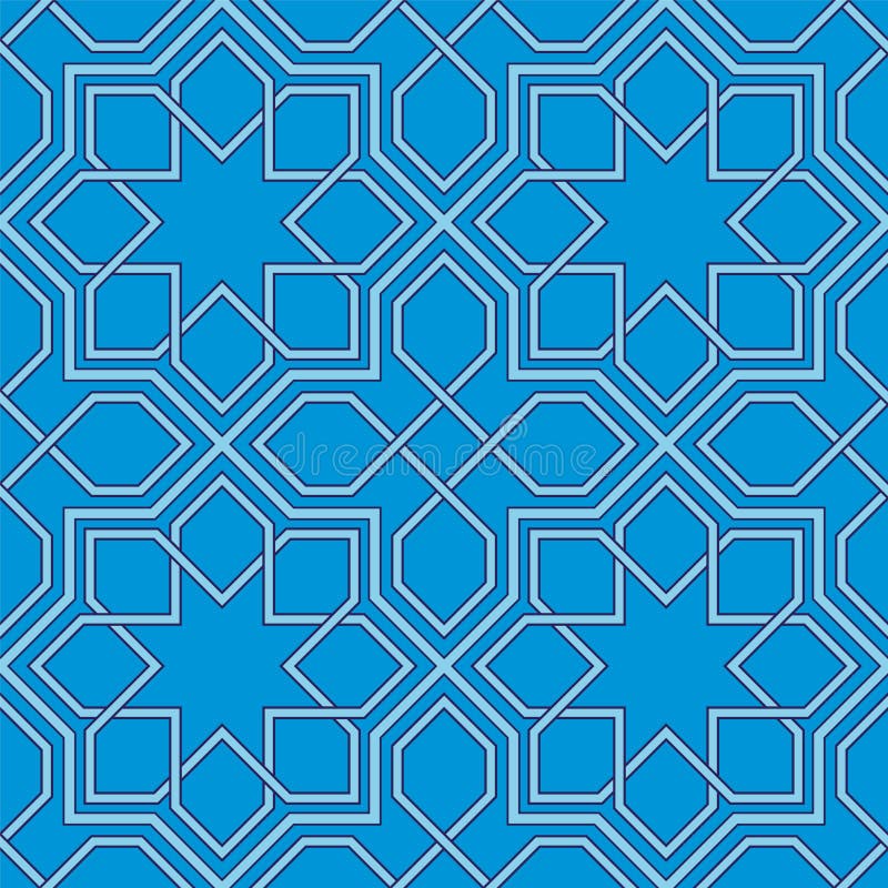 Geometric Seamless Pattern, Arabic Style Ornament Textile Print Stock ...