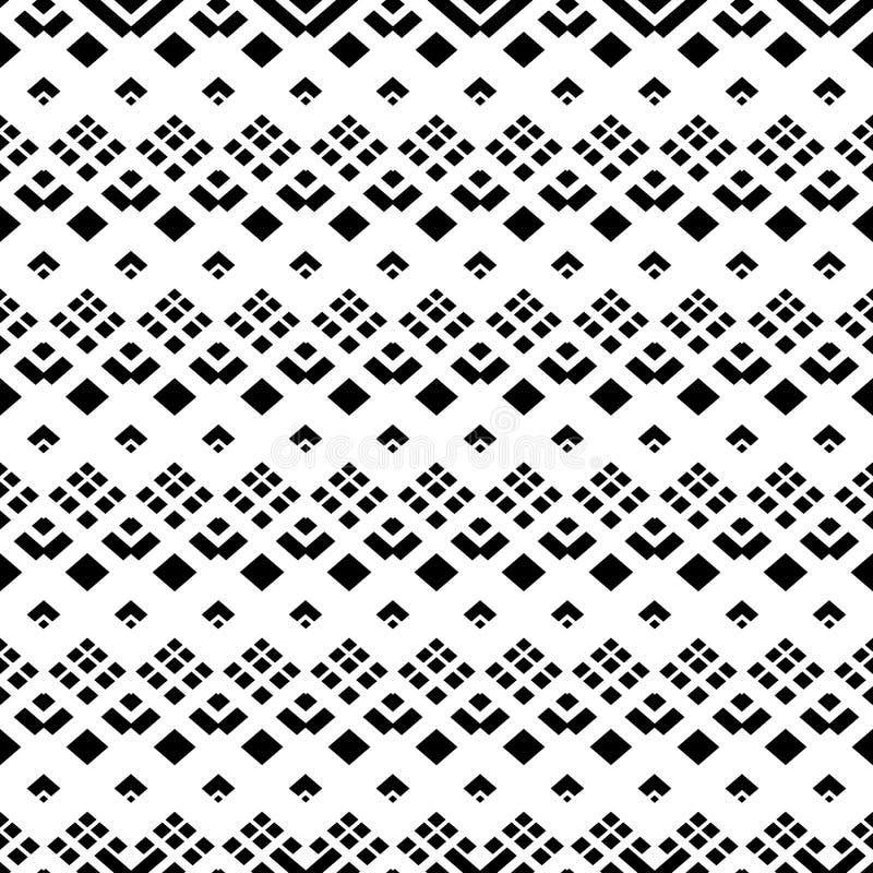 Geometric Seamless Pattern. Black and White Stock Vector - Illustration ...