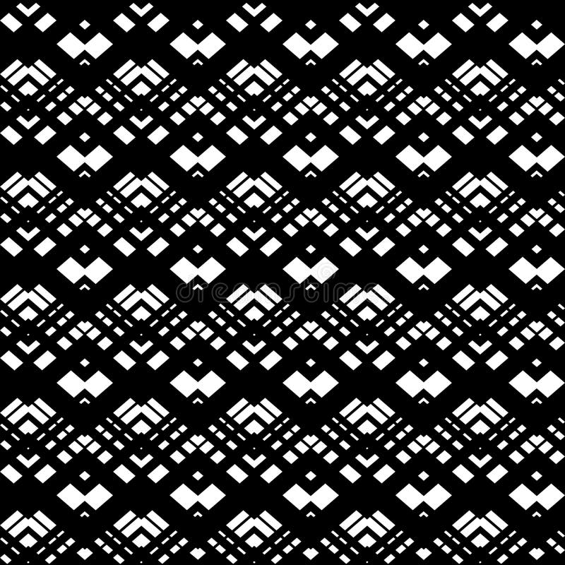 Geometric Seamless Pattern. Black and White Stock Vector - Illustration ...