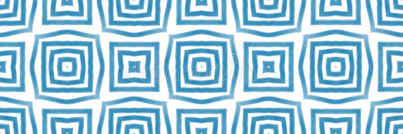 Geometric Seamless Pattern. Blue Symmetrical Stock Photo - Image of ...