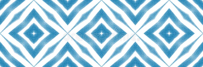 Geometric Seamless Pattern. Blue Symmetrical Stock Illustration ...