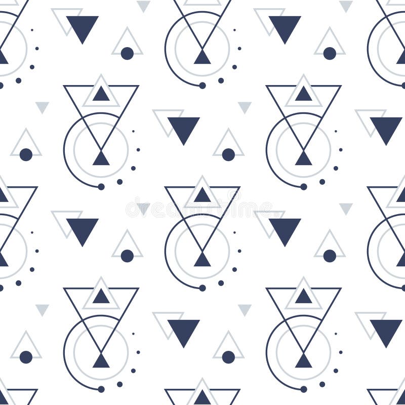 Geometric Seamless Pattern. Circle and Triangle Pattern. Abstract ...