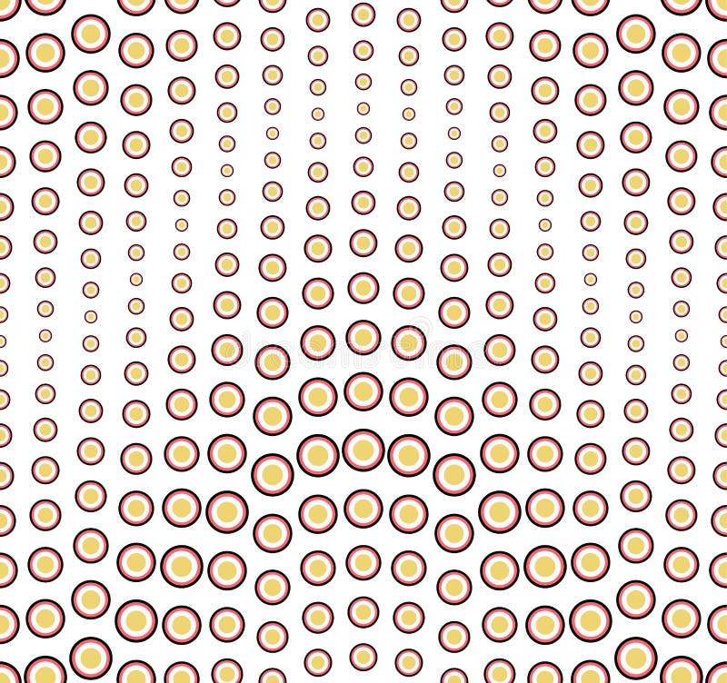 Geometric Seamless Pattern. Colored Round Shape Elements, Located on a ...