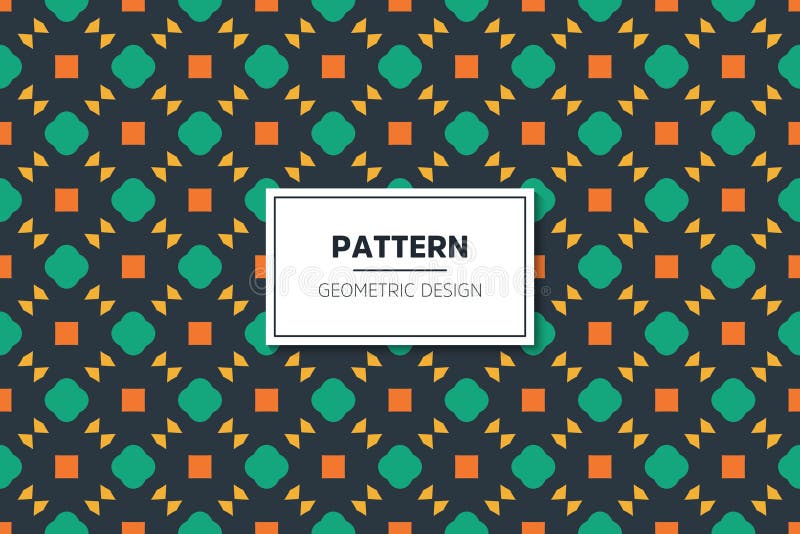 Geometric Seamless Pattern with Colorful Simple Design Stock Vector ...