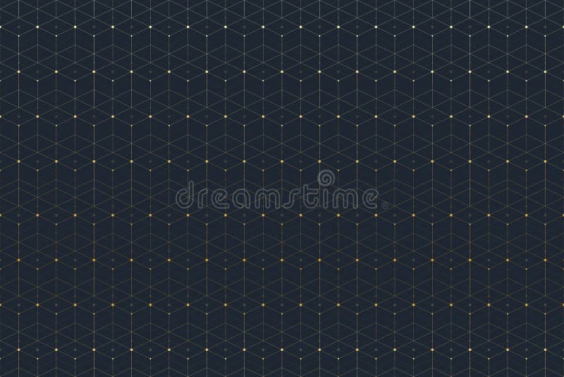 Geometric Seamless Pattern with Connected Line and Dots. Graphic ...
