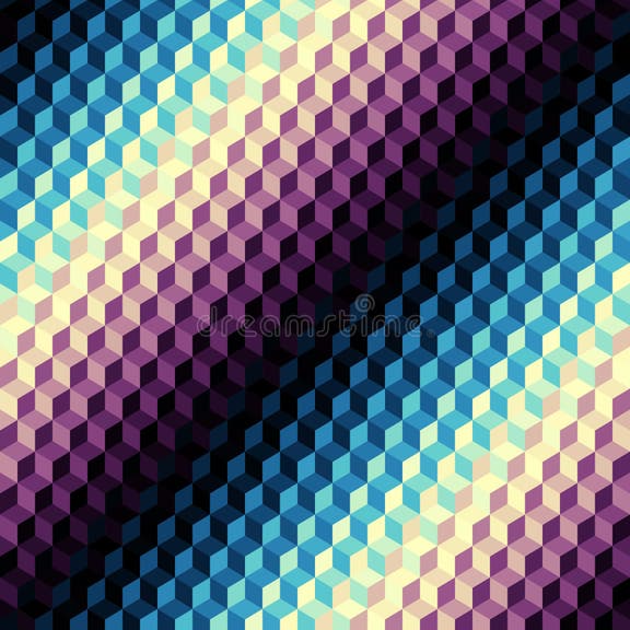 Geometric Seamless Pattern of a Cubes in Low Poly Style. Cubes Style ...