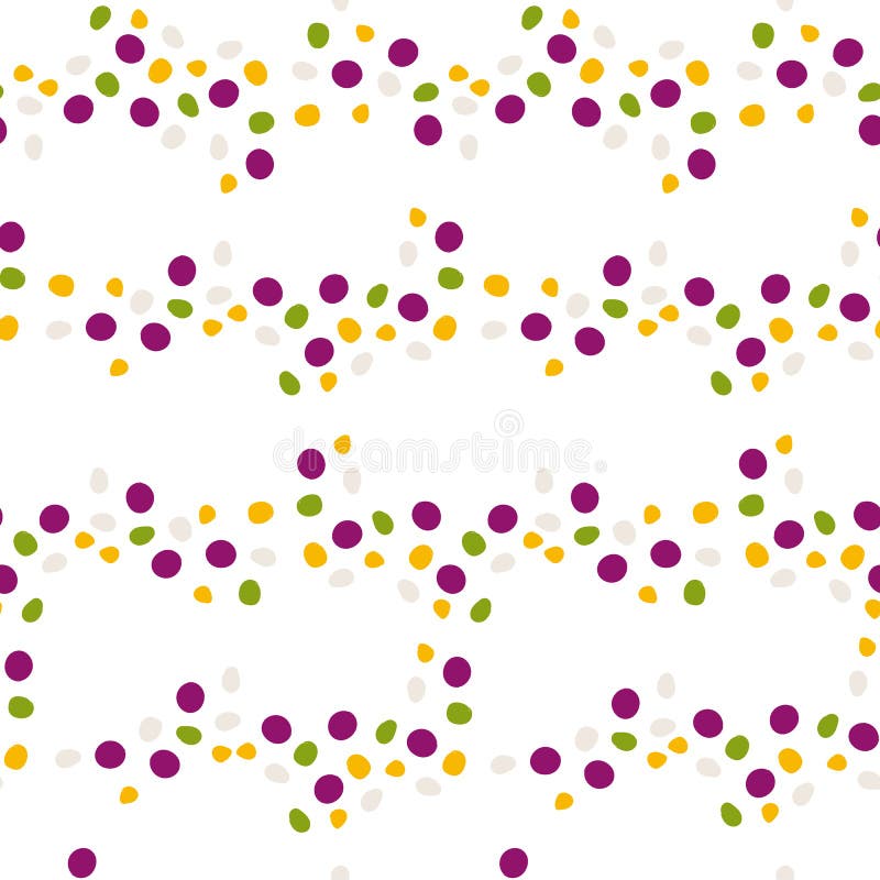 Geometric Seamless Pattern with Funny Dots Vector Illustration Stock ...