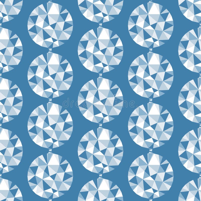 Geometric Seamless Pattern with Gems. Vector Stock Vector ...